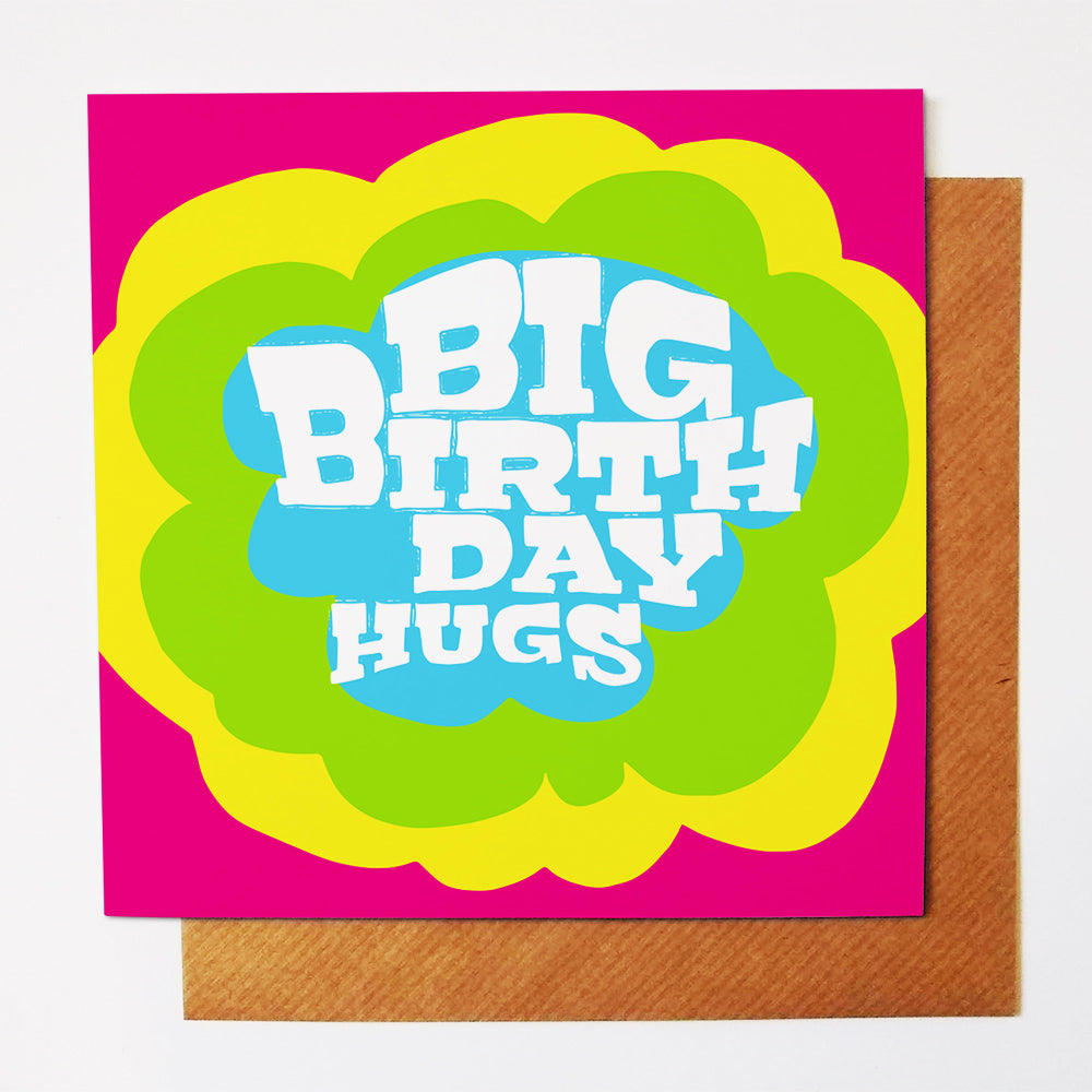 Send birthday hugs with this bright card | Filthy Soup