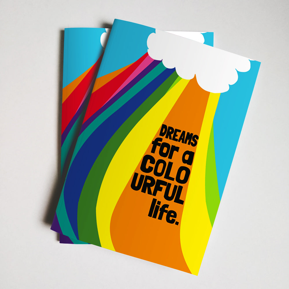 A5 colourful notebook to write all your dreams in | Filthy Soup